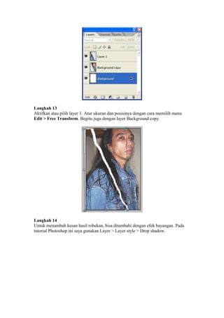 Contoh efek foto robek | PDF