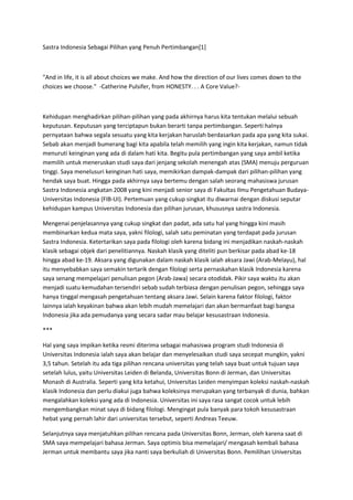 Contoh esai | DOCX