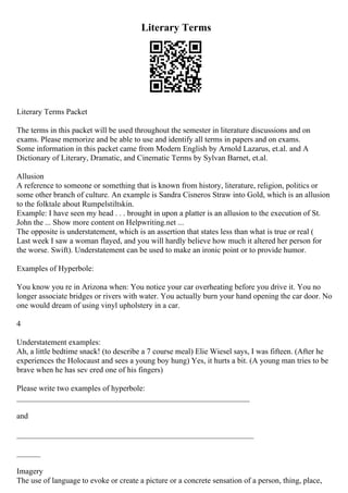 Contoh Essay Sastra Cerpen | PDF