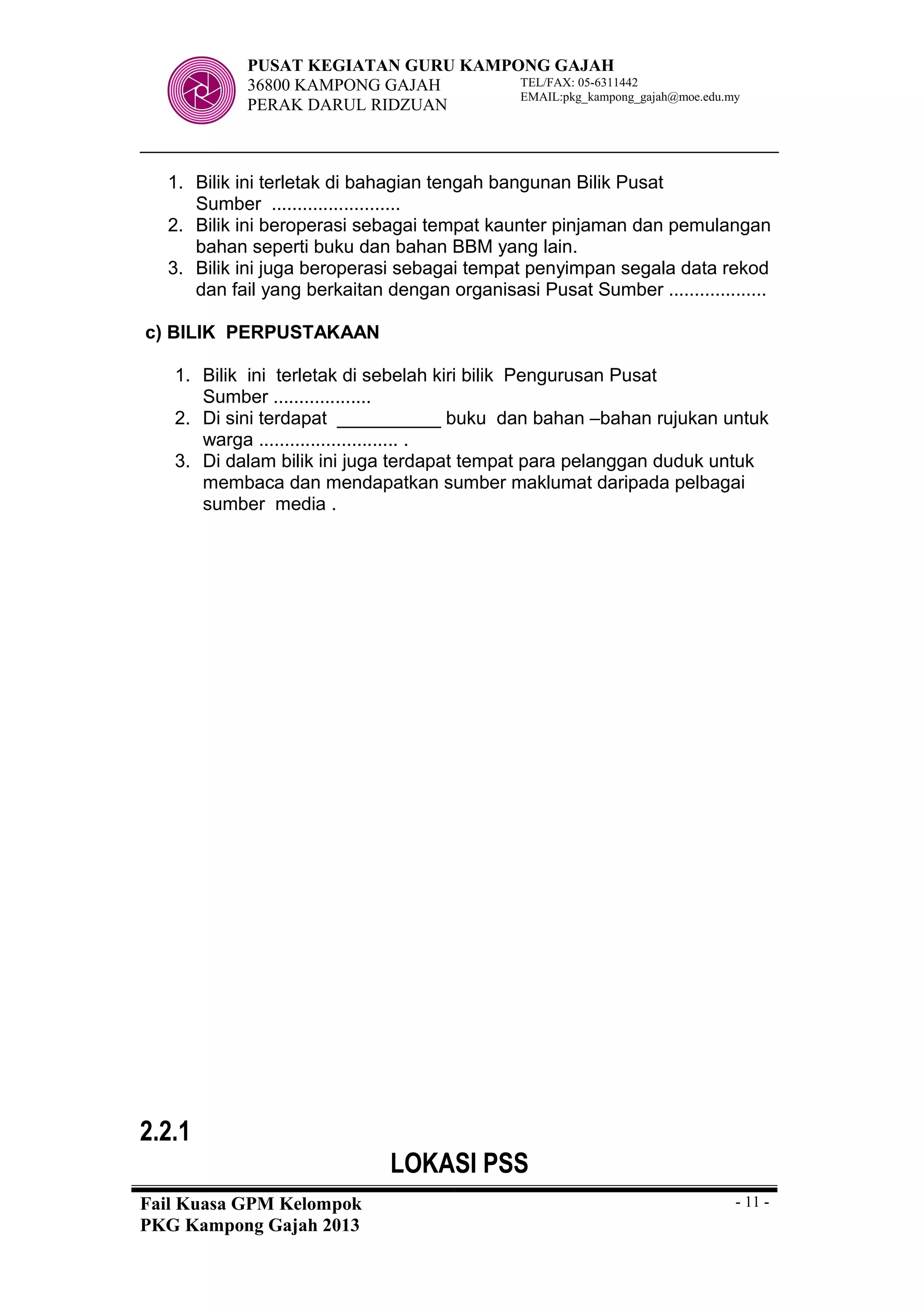 Contoh fail kuasa gpm pkg kampong gajah | PDF | Free Download