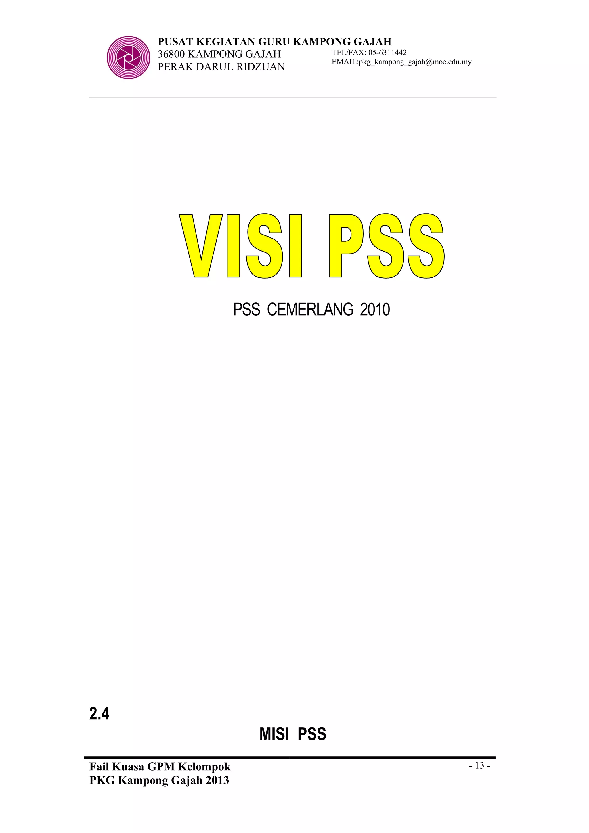 Contoh fail kuasa gpm pkg kampong gajah | PDF