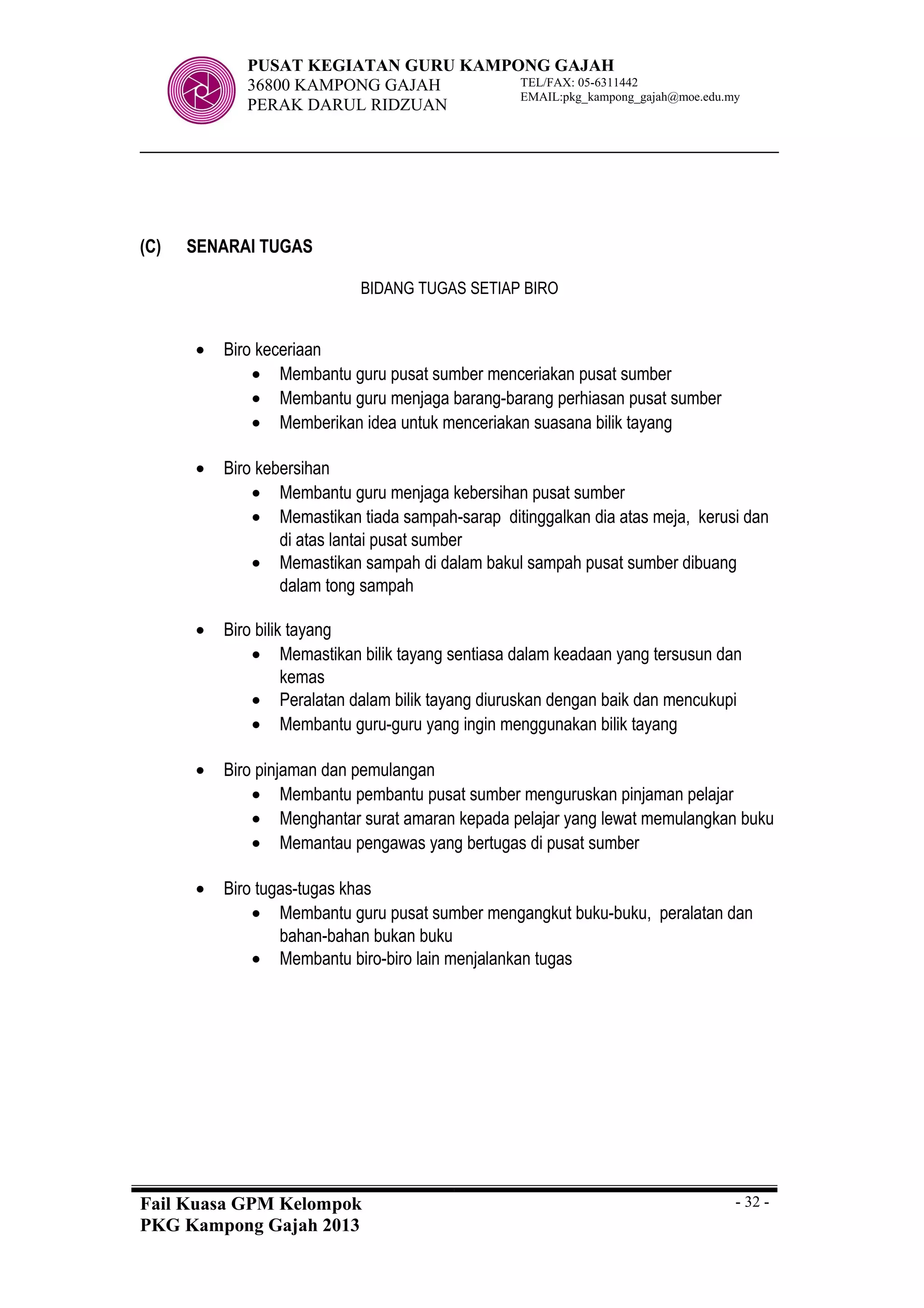 Contoh fail kuasa gpm pkg kampong gajah | PDF | Free Download