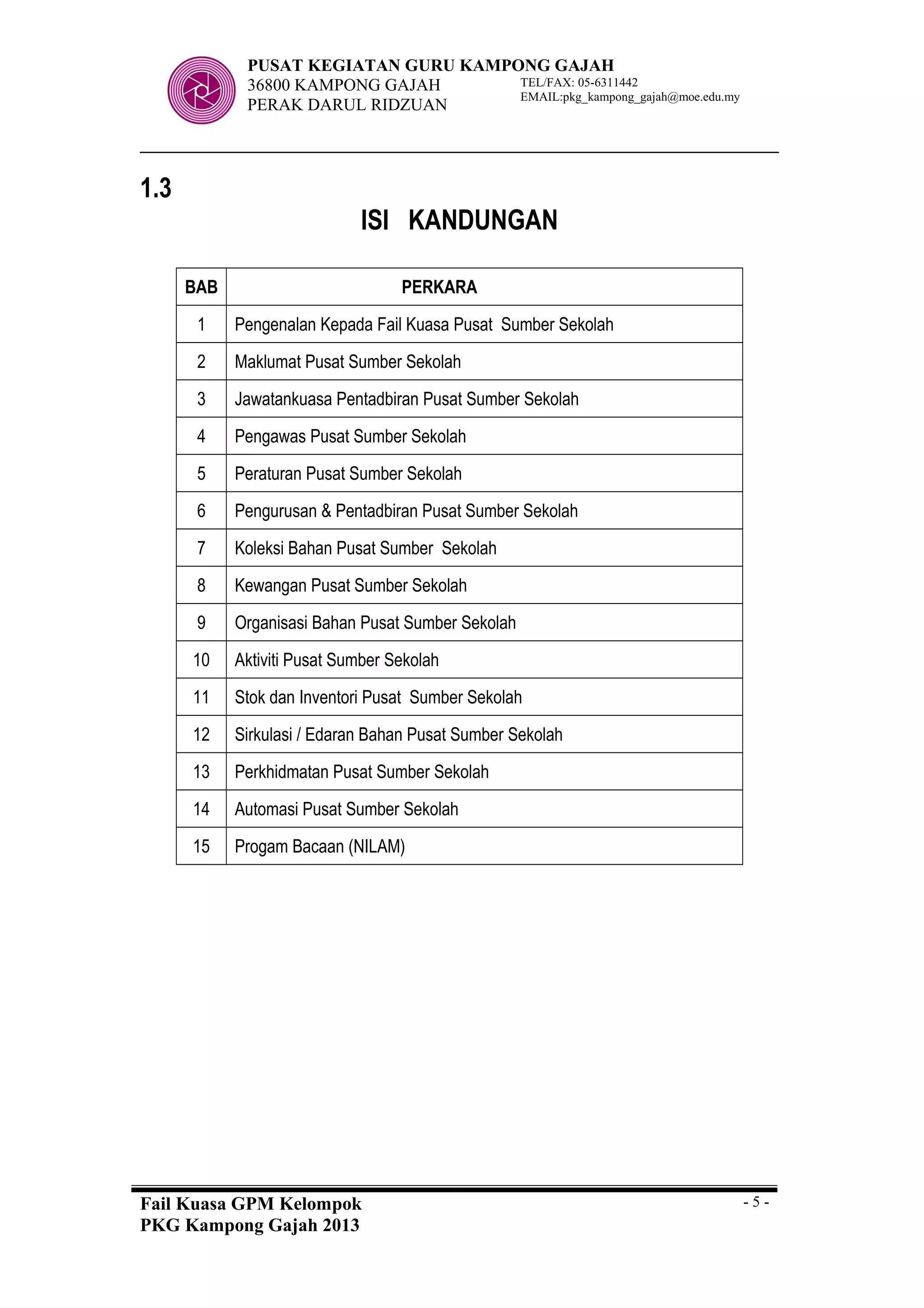 Contoh fail kuasa gpm pkg kampong gajah | PDF | Free Download