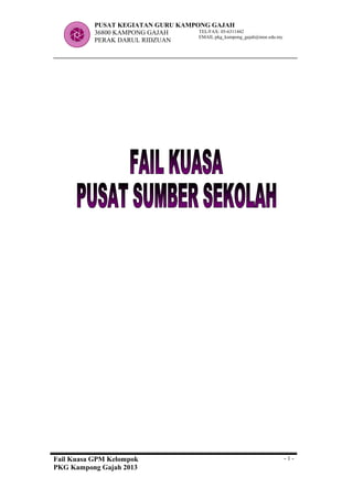 Contoh fail kuasa gpm pkg kampong gajah | PDF