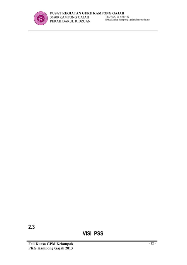 Contoh fail kuasa gpm pkg kampong gajah | PDF | Free Download