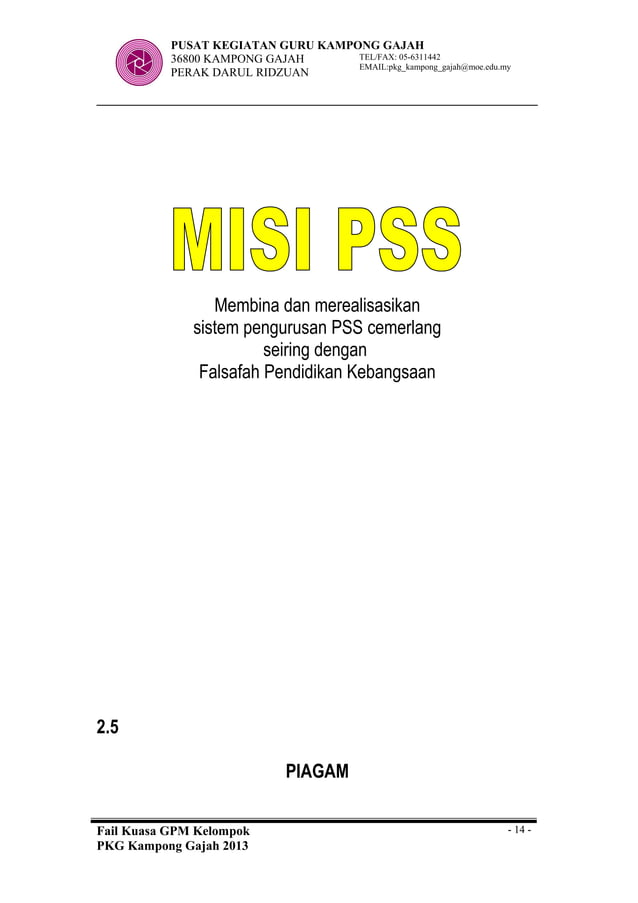 Contoh fail kuasa gpm pkg kampong gajah | PDF | Free Download