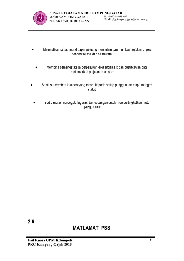 Contoh fail kuasa gpm pkg kampong gajah | PDF | Free Download