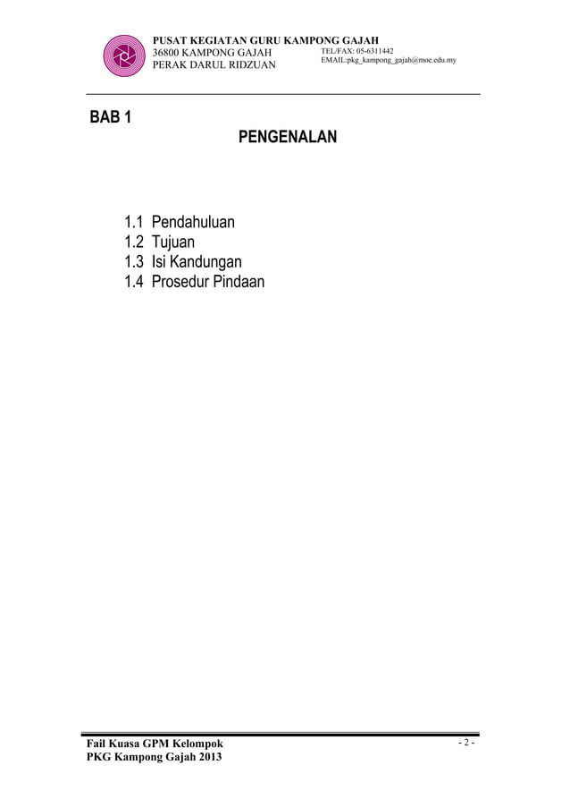 Contoh fail kuasa gpm pkg kampong gajah | PDF | Free Download