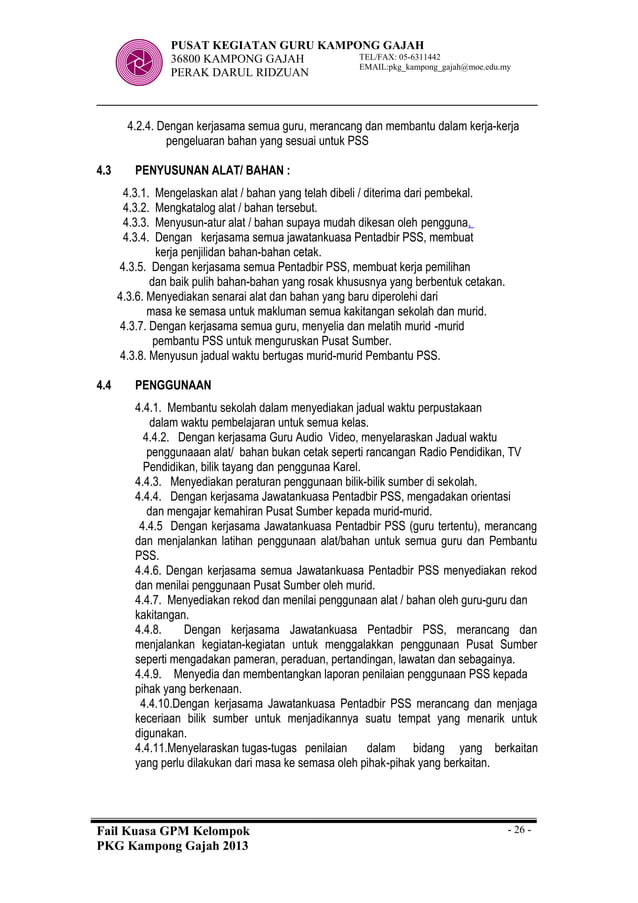 Contoh fail kuasa gpm pkg kampong gajah | PDF | Free Download