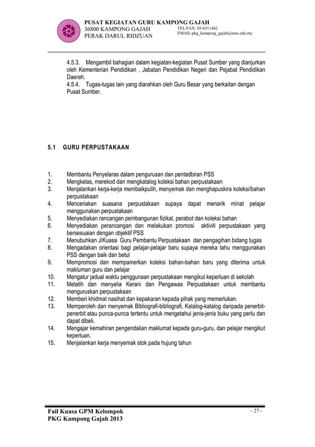 Contoh fail kuasa gpm pkg kampong gajah | PDF | Free Download