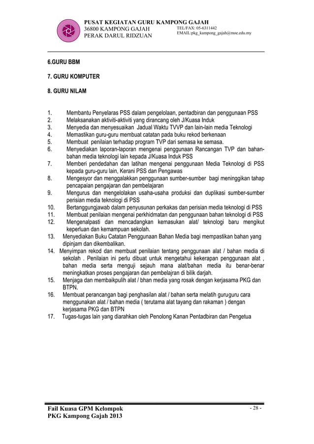 Contoh fail kuasa gpm pkg kampong gajah | PDF | Free Download