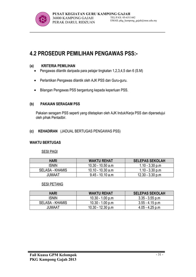 Contoh fail kuasa gpm pkg kampong gajah | PDF | Free Download