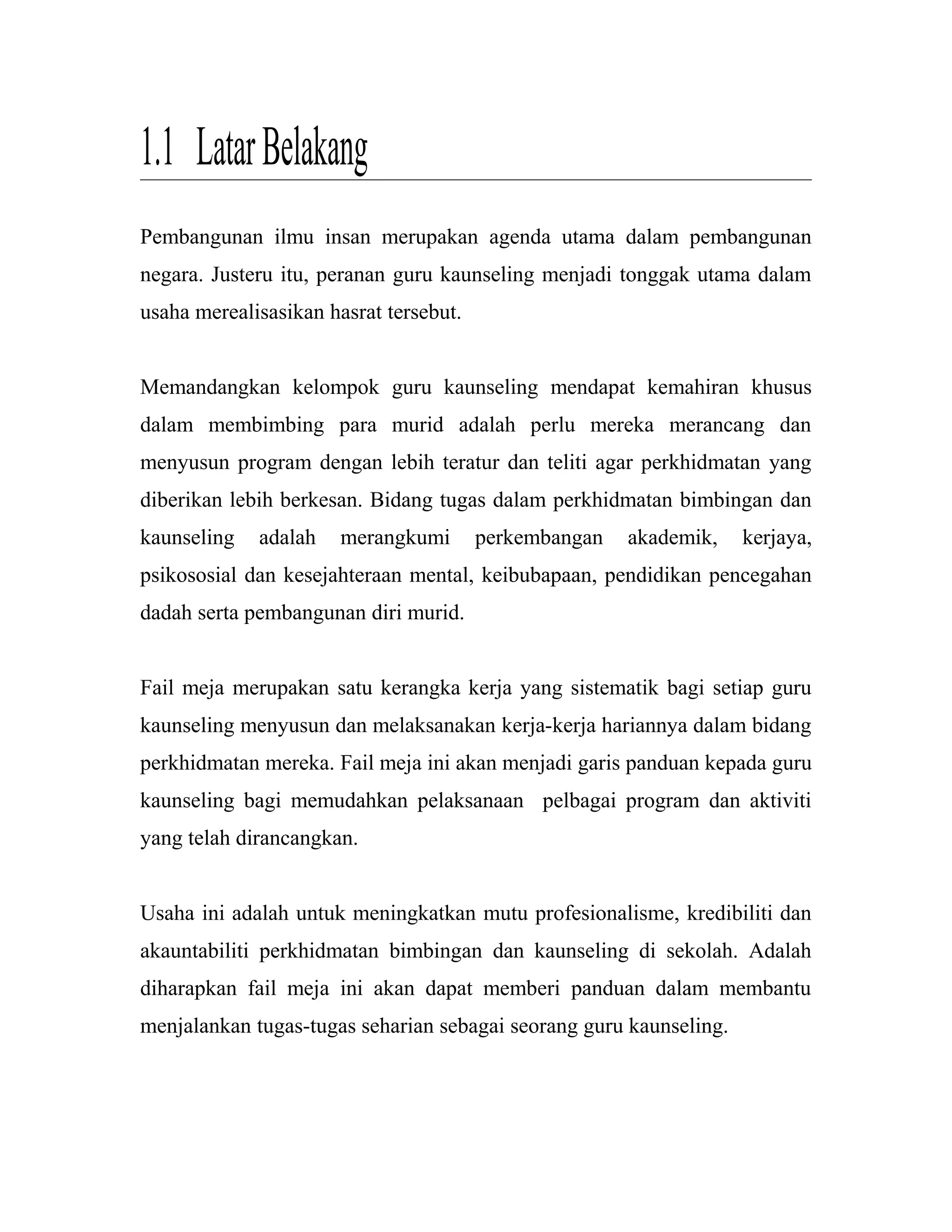 Contoh fail meja gbksm | DOC