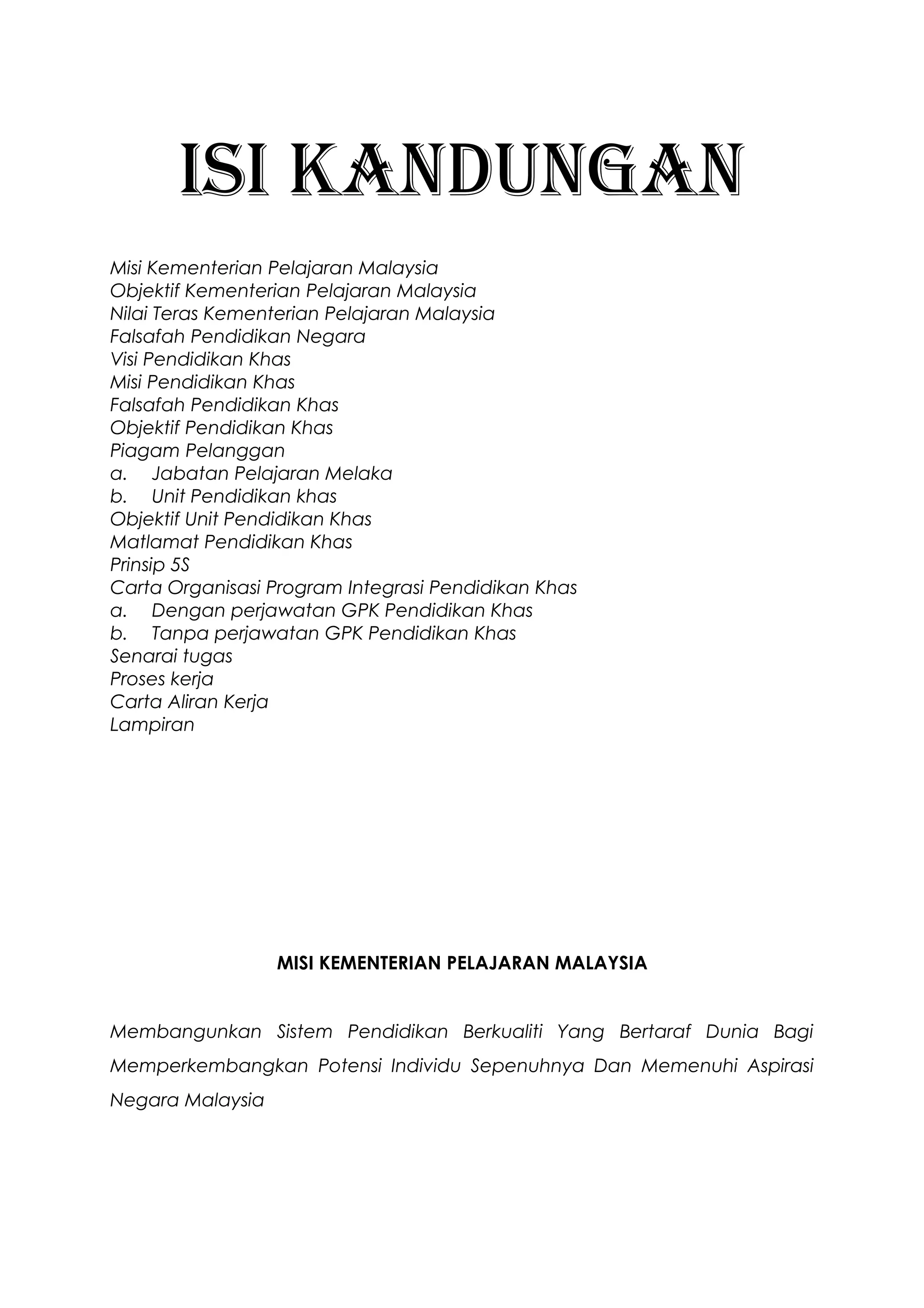 Contoh fail meja ppm | DOC