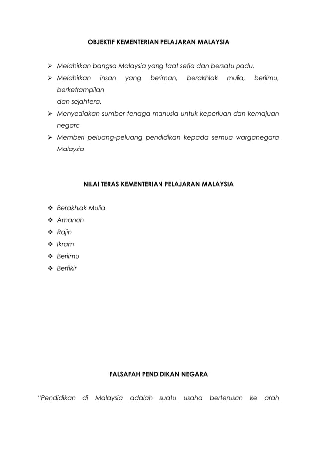 Contoh fail meja ppm | DOC
