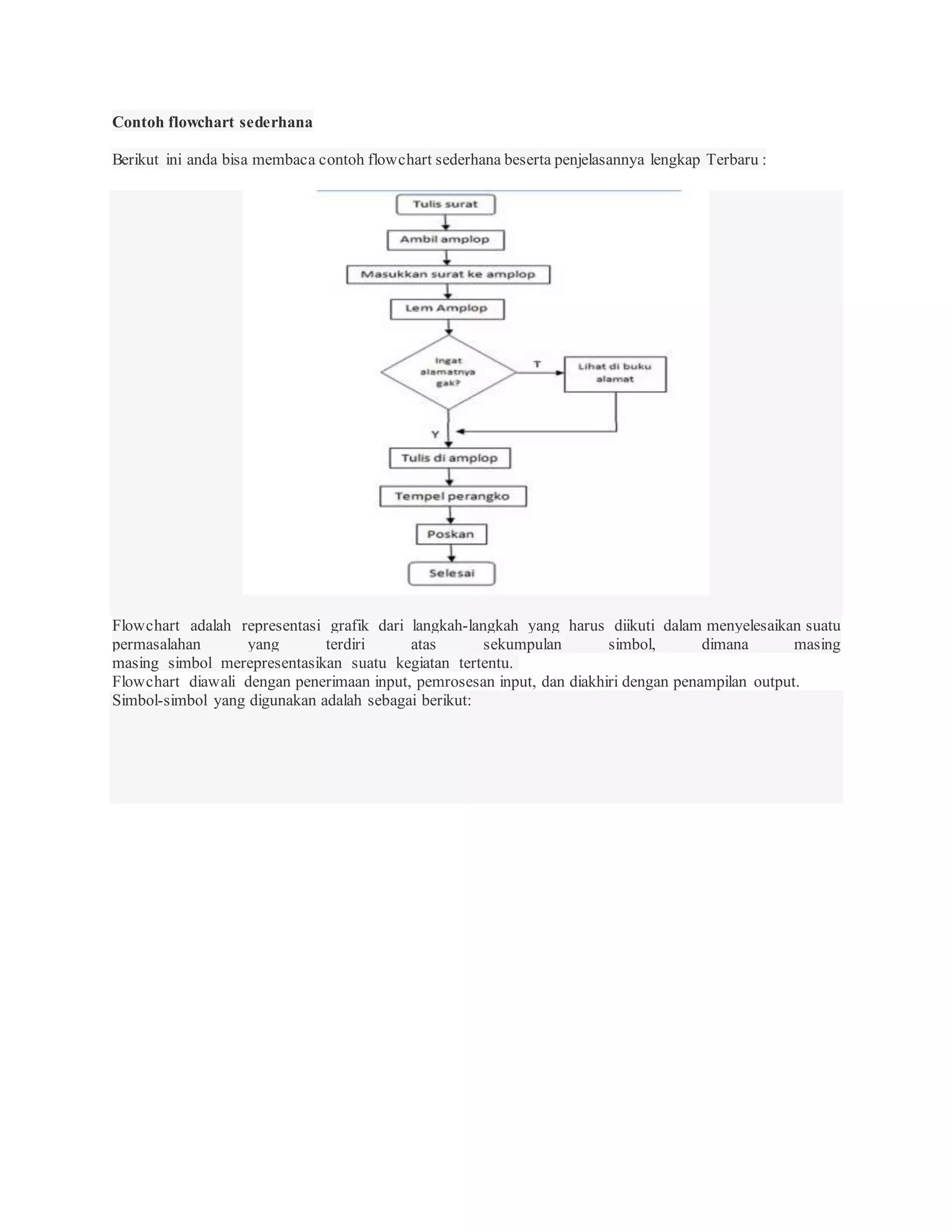 Contoh flowchart sederhana sistem kontrol otomasi industri | DOCX