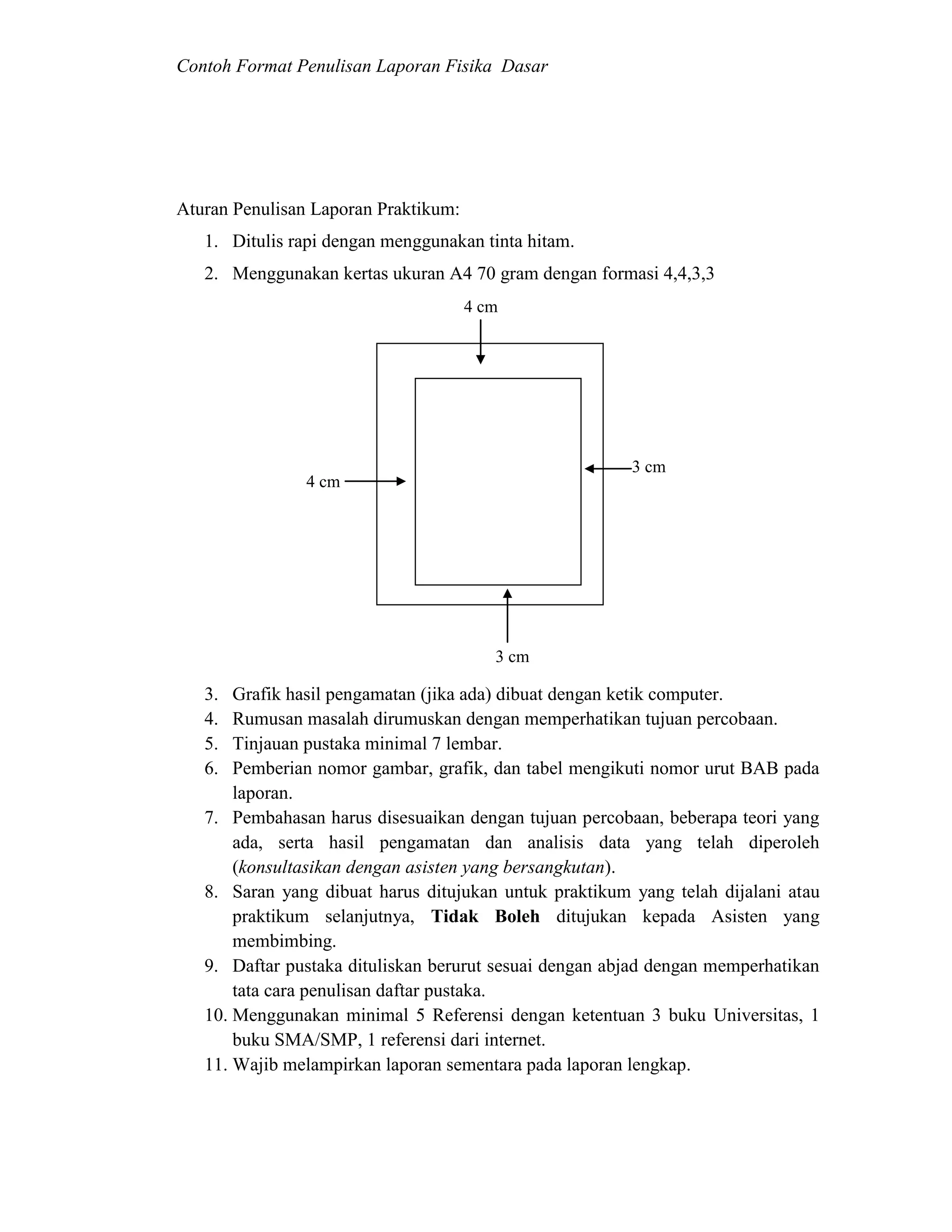 Contoh format laporan | PDF