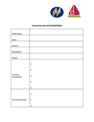 Contoh format log kepimpinan | PDF
