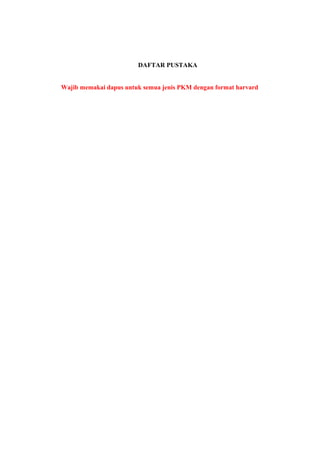 Contoh format pkm 2013 | DOC
