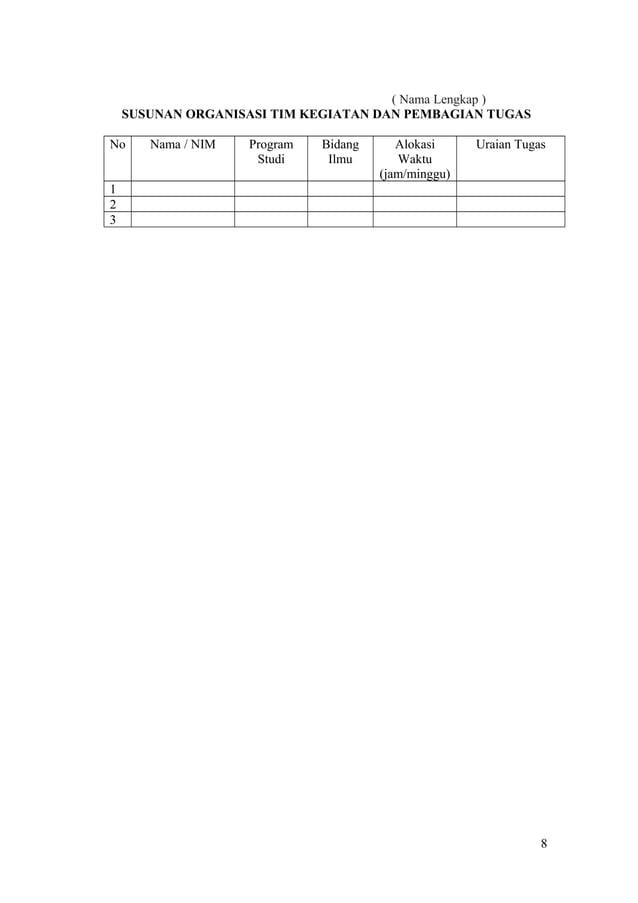 Contoh format proposal pkm gt | DOC