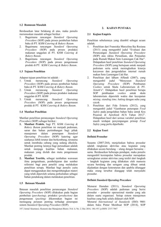 Contoh SOP PERANCANGAN STANDARD OPERATING PROCEDURE (SOP) PROSES PEMBELIAN BAHAN BAKU | PDF