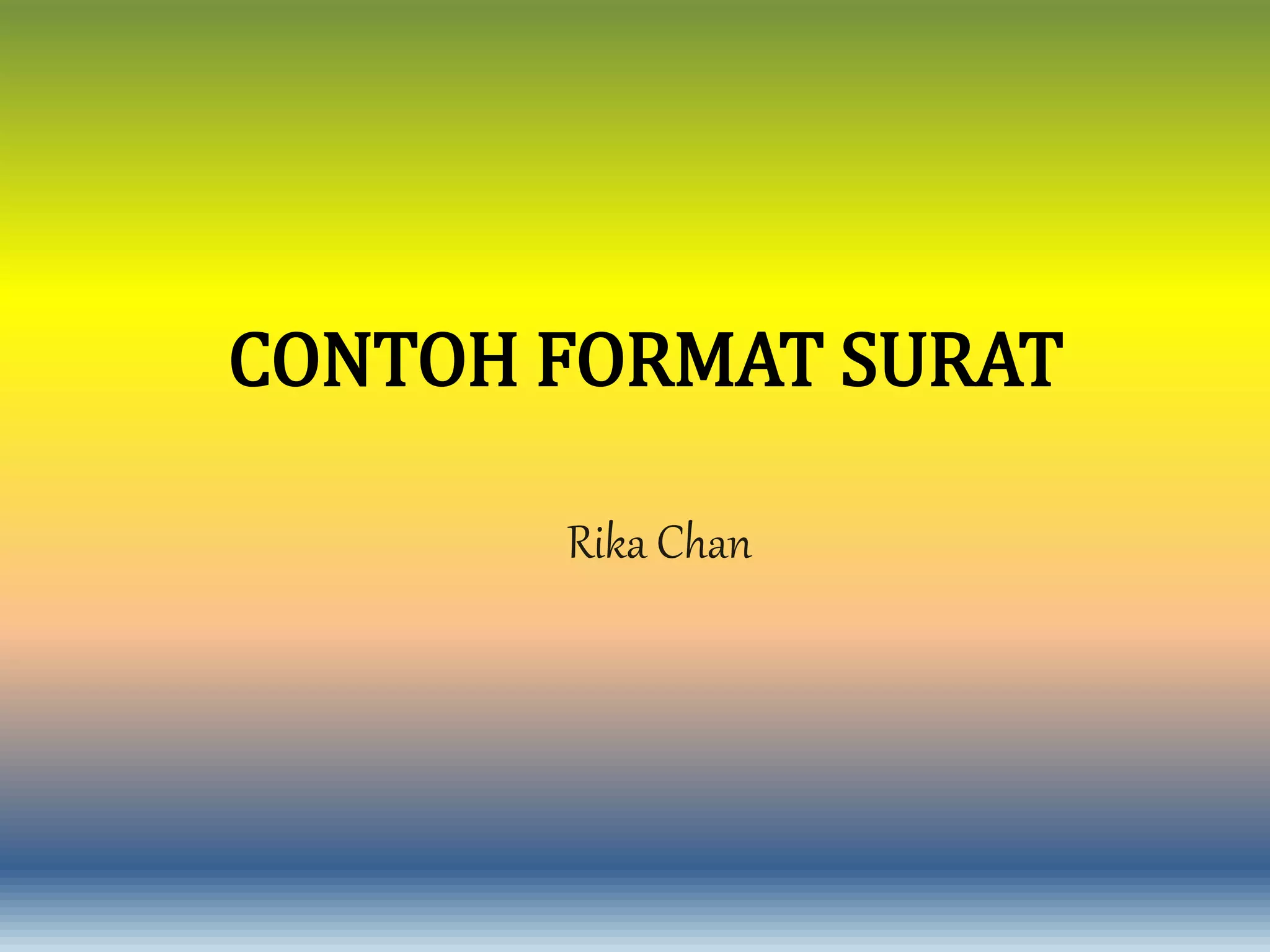 Contoh Format Surat | PPTX