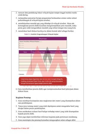 Modul Ajar Geografi Kelas 12 Kurikulum Merdeka | PDF