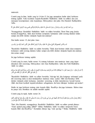 Contoh hadis ahad | DOCX