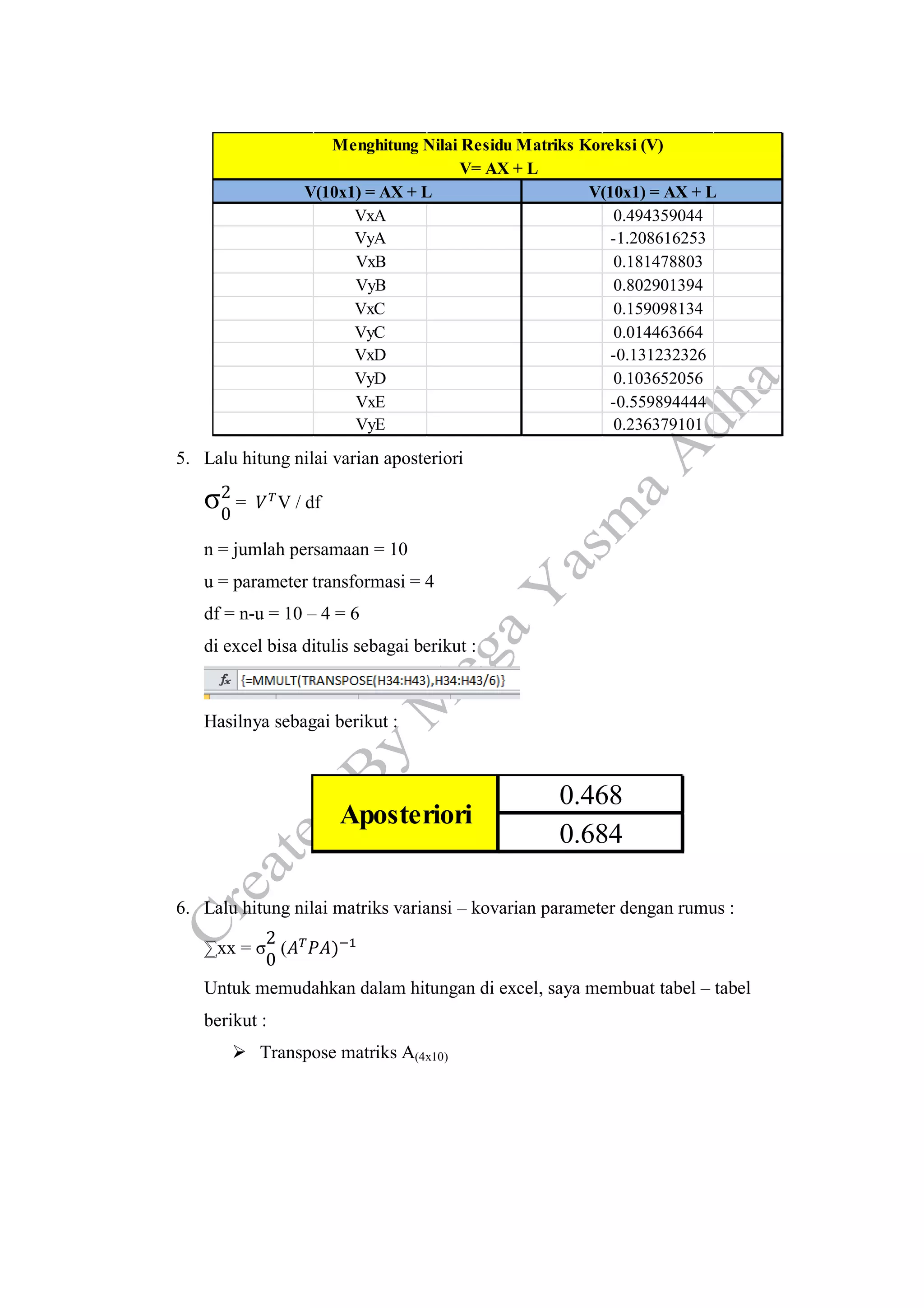 Contoh hitung perataan lanjut teknik geodesi | PDF