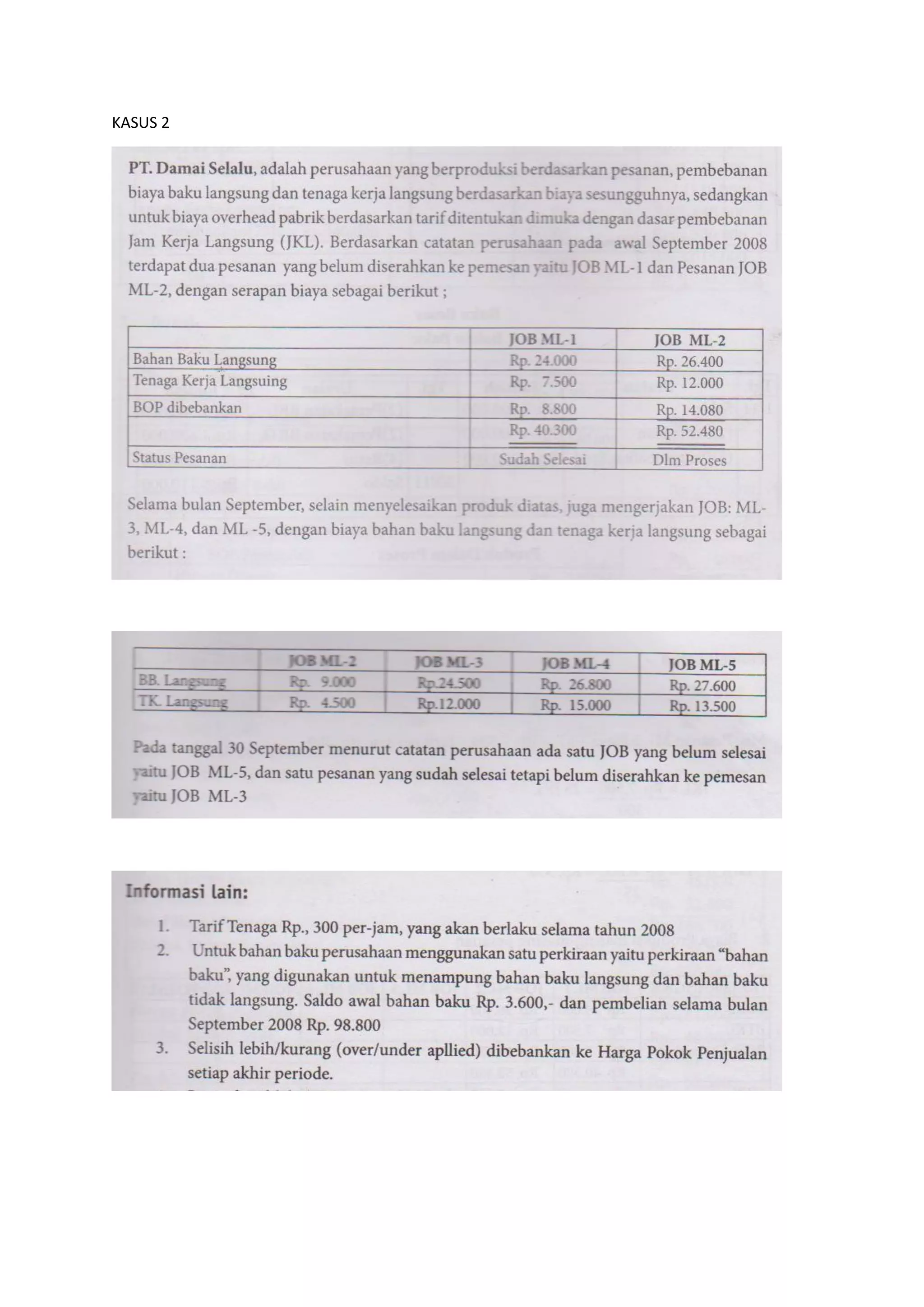 Contoh hpp pesanan | PDF