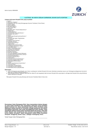 Ilustrasi Asuransi Pendidikan | PDF