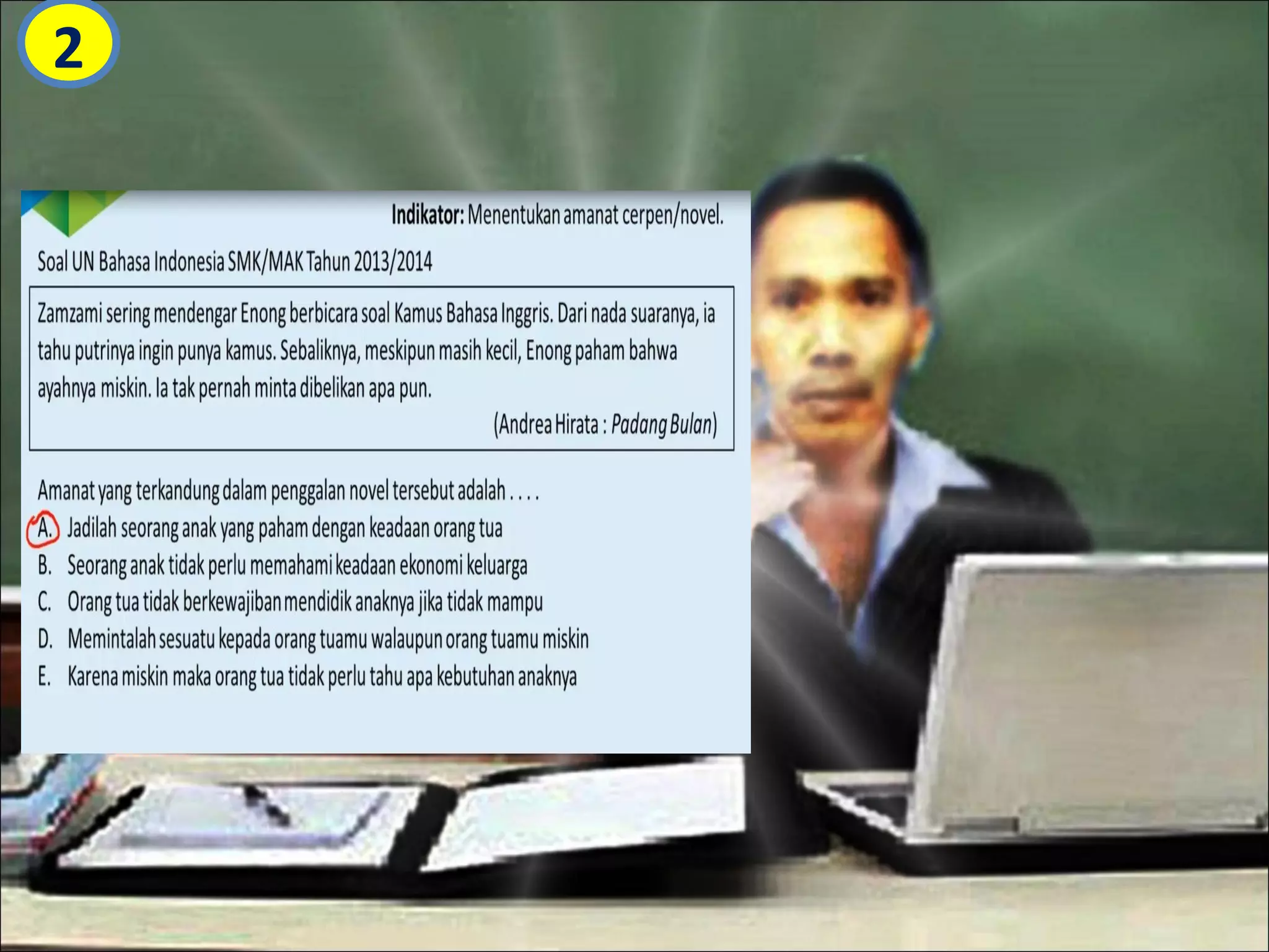 Contoh indikator pembuatan soal un bin | PPT