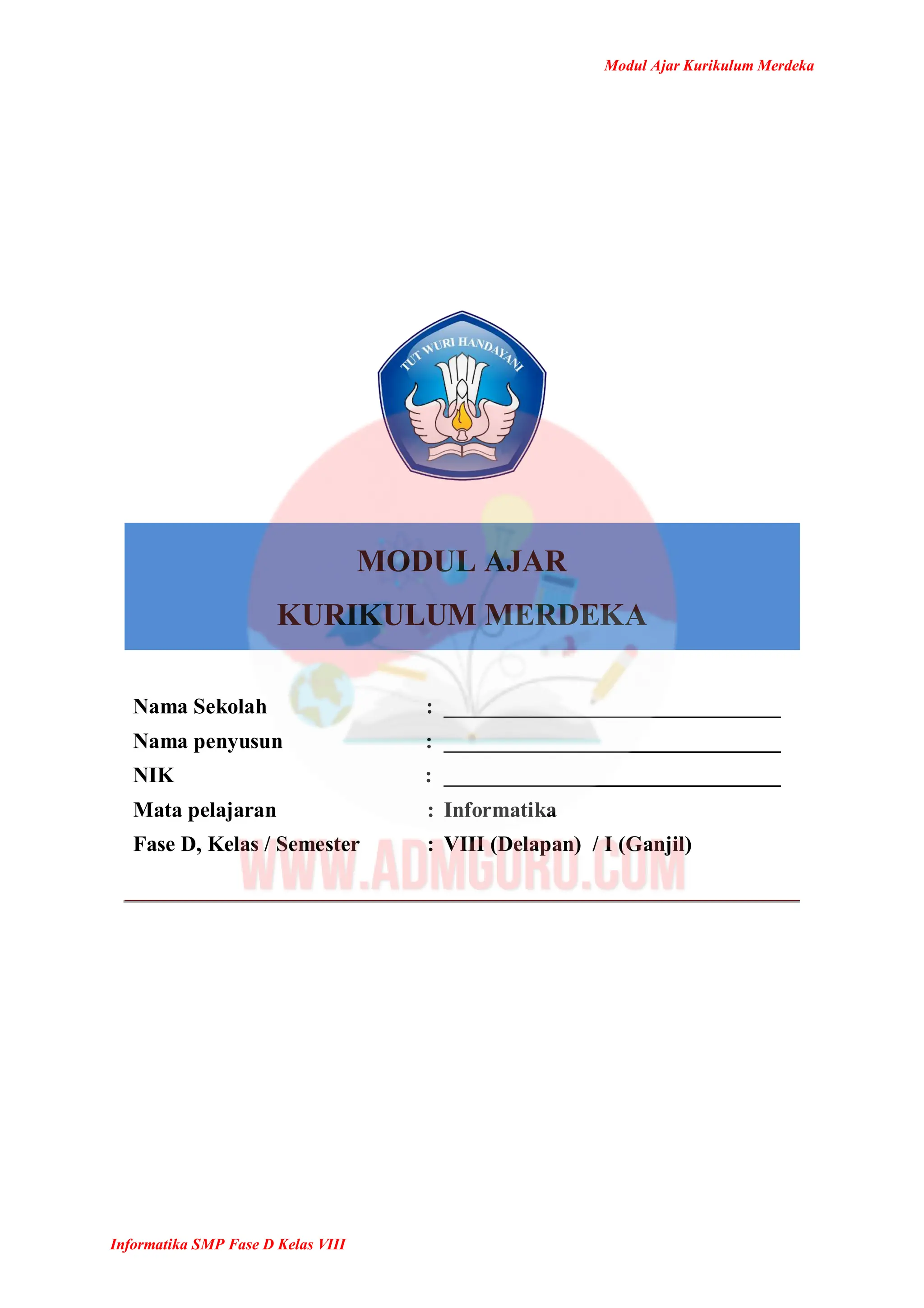 Modul Ajar Informatika Kelas 8 Kurikulum Merdeka | PDF