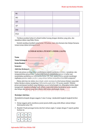 Modul Ajar Informatika Kelas 8 Kurikulum Merdeka | PDF