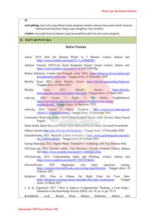 Modul Ajar Informatika Kelas 8 Kurikulum Merdeka | PDF