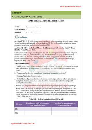 Modul Ajar Informatika Kelas 8 Kurikulum Merdeka | PDF