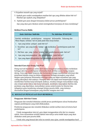 Modul Ajar Informatika Kelas 12 Kurikulum Merdeka | PDF