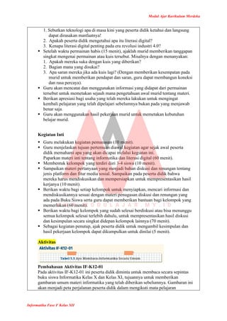 Modul Ajar Informatika Kelas 12 Kurikulum Merdeka | PDF