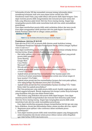 Modul Ajar Informatika Kelas 12 Kurikulum Merdeka | PDF