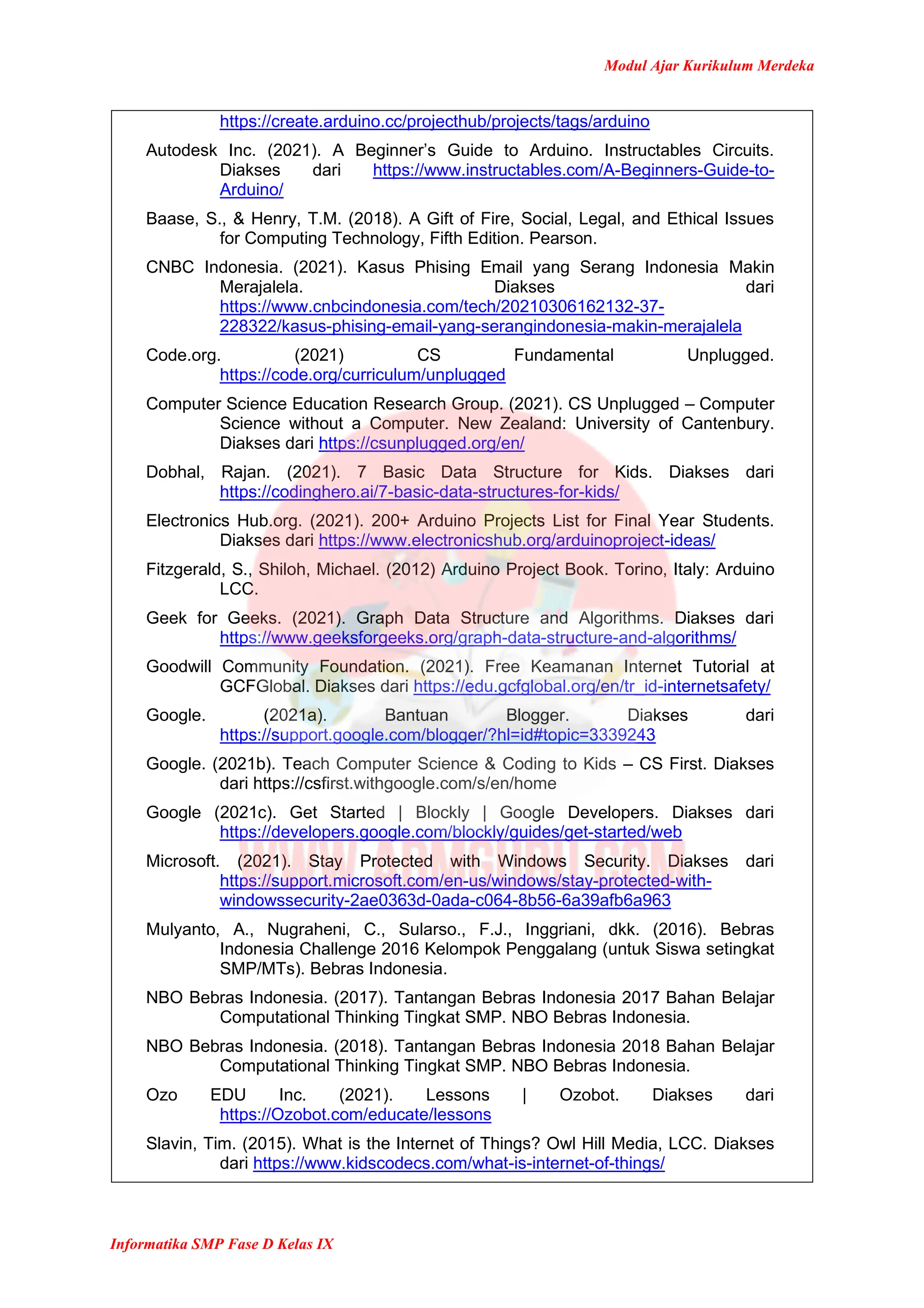 Modul Ajar Informatika Kelas 9 Kurikulum Merdeka | PDF