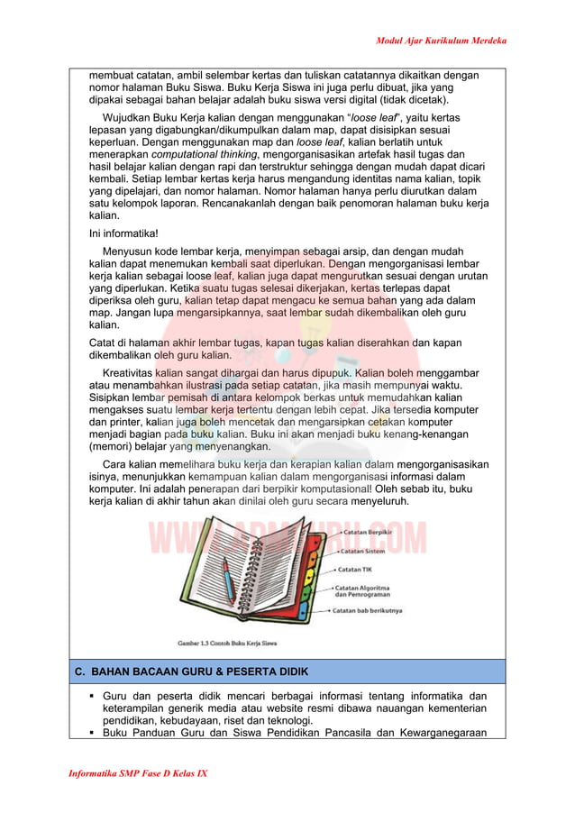 Modul Ajar Informatika Kelas 9 Kurikulum Merdeka | PDF