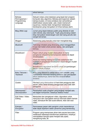 Modul Ajar Informatika Kelas 9 Kurikulum Merdeka | PDF