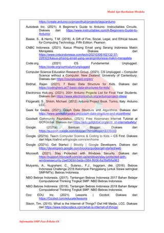 Modul Ajar Informatika Kelas 9 Kurikulum Merdeka | PDF