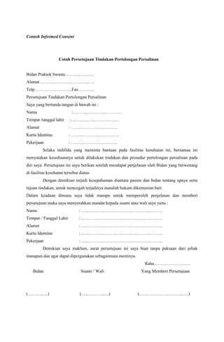 Contoh informed choise | DOCX