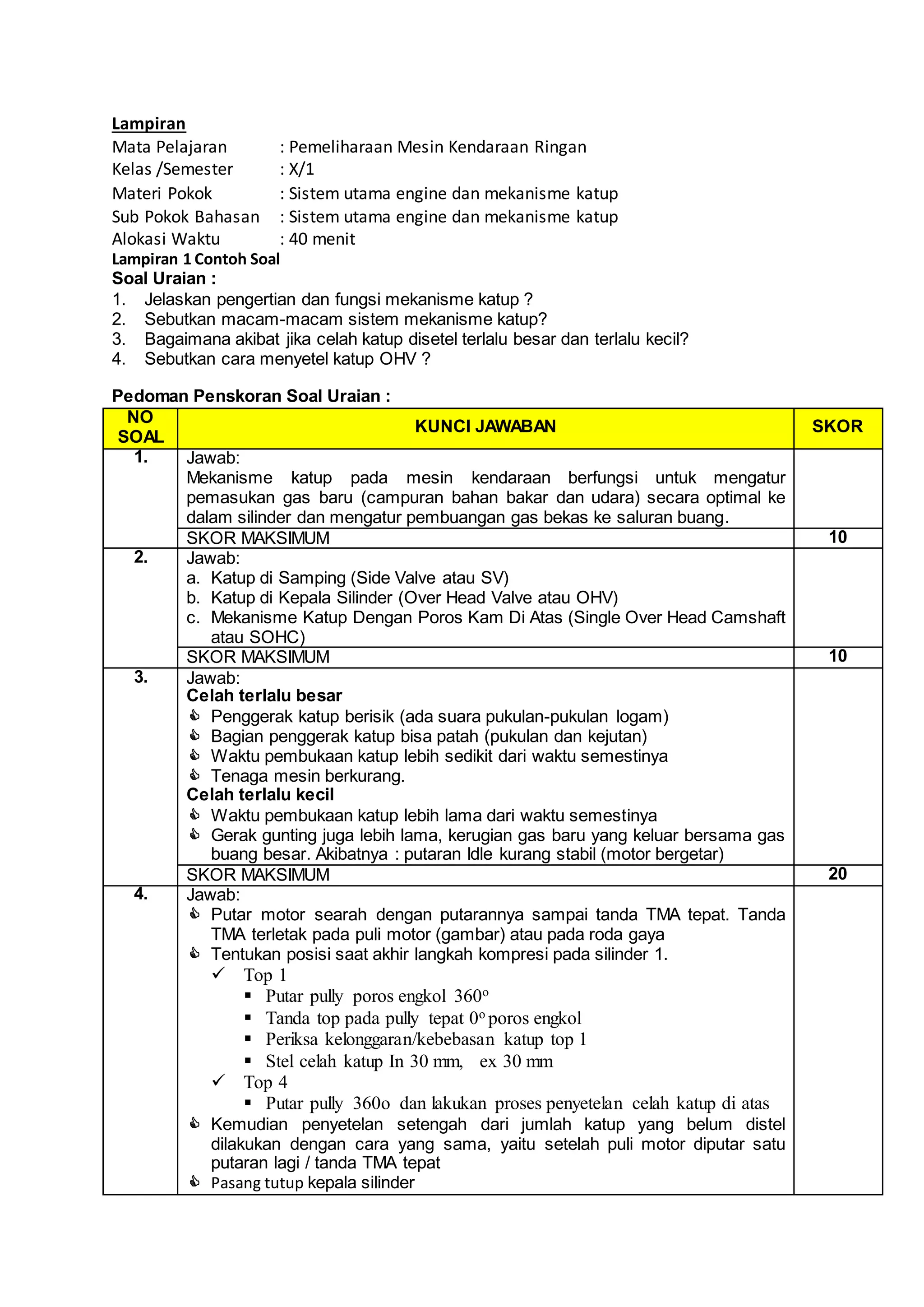 Contoh instrumen penilaian yg ok | DOCX