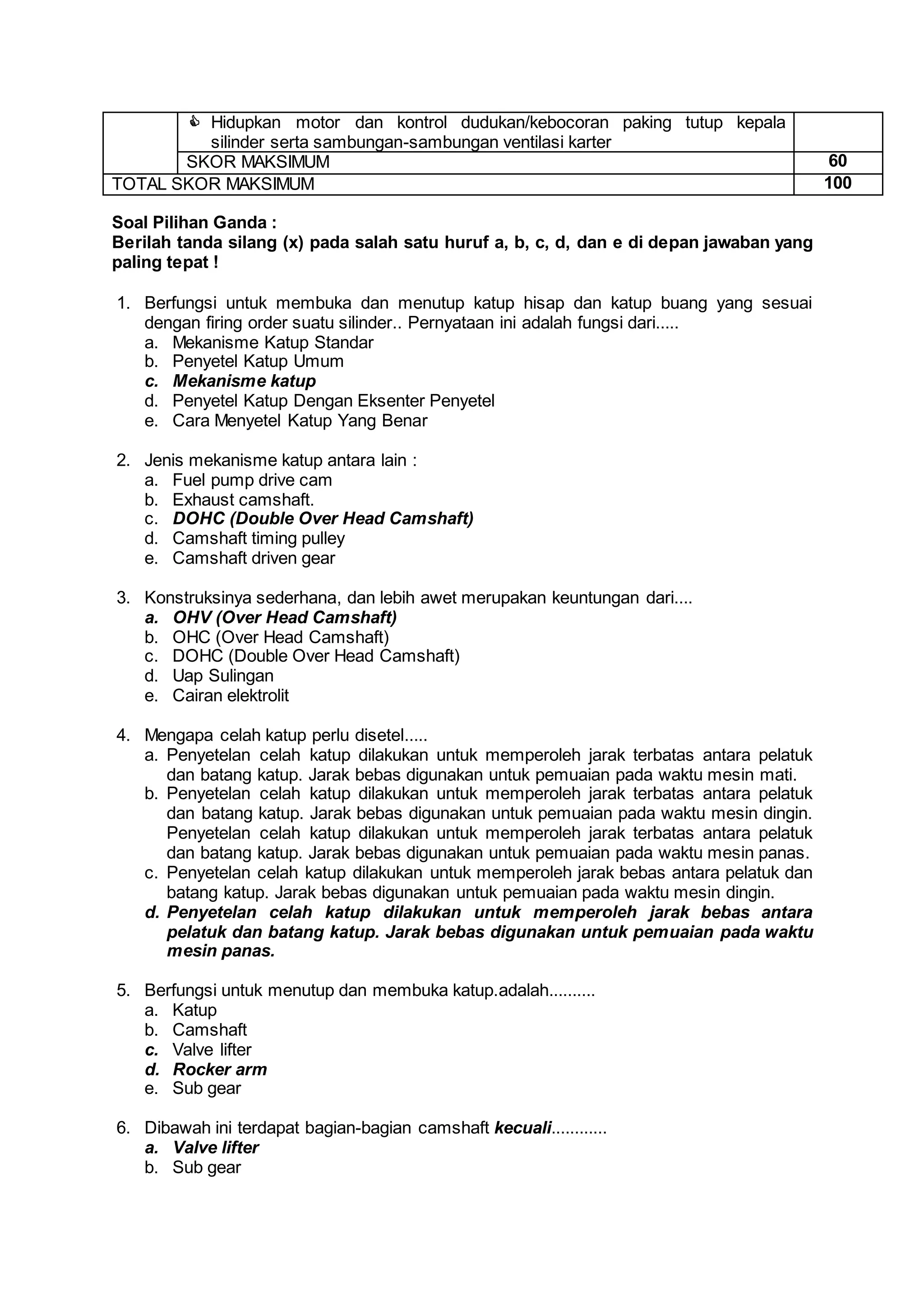 Contoh instrumen penilaian yg ok | DOCX