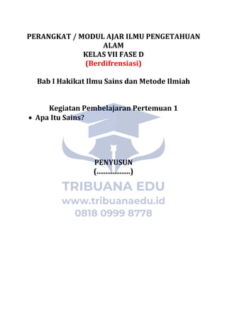 Modul Ajar IPA Kelas 7 Revisi Kurikulum Merdeka | PDF