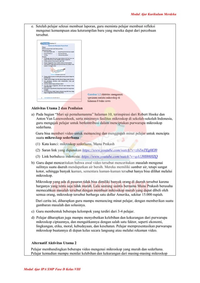 Modul Ajar IPA Kelas 8 Kurikulum Merdeka | PDF