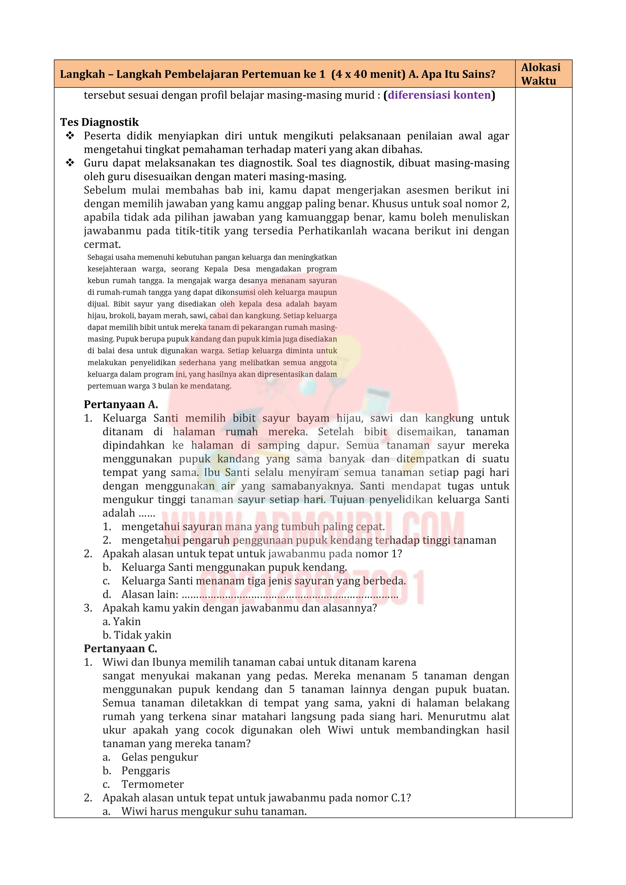 Modul Ajar IPA Kelas 7 Deep Learning Terbaru | PDF
