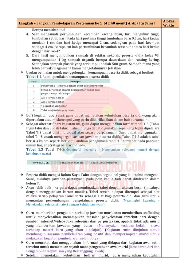 Modul Ajar IPA Kelas 7 Deep Learning Terbaru | PDF
